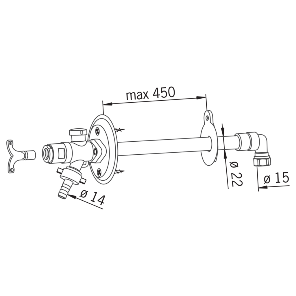 Oras Frostfri Utekran DN 15 - Telerør AS