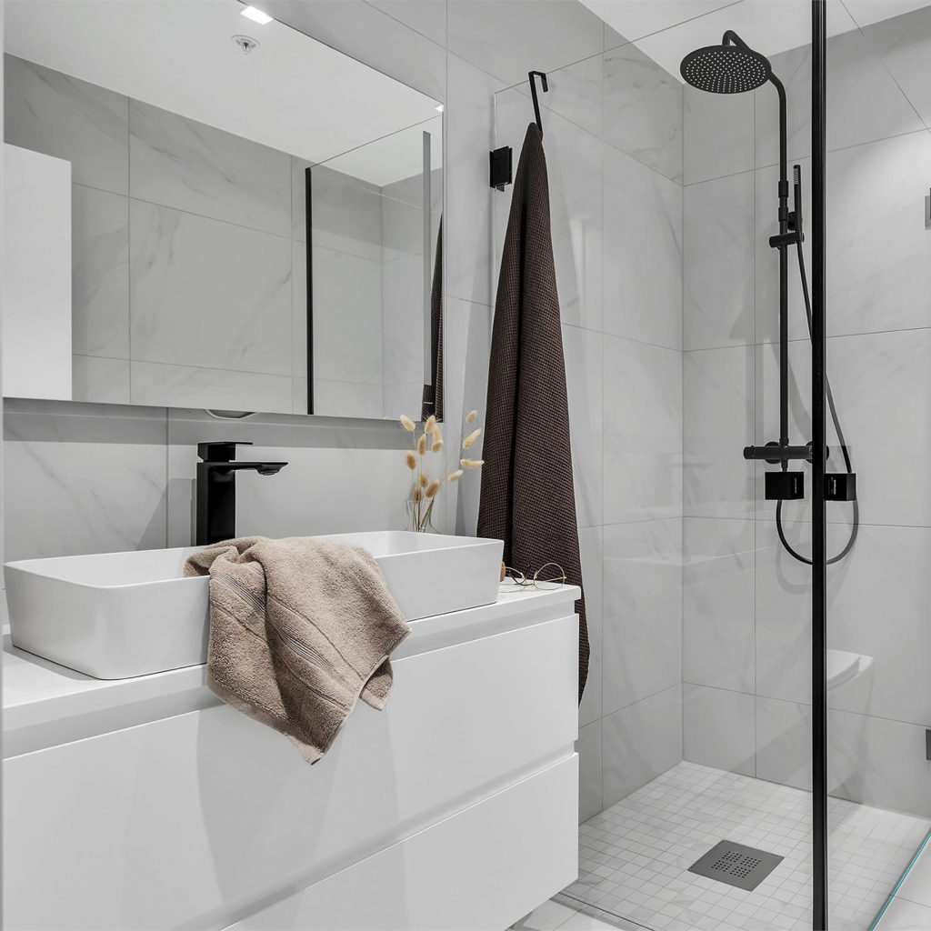 VikingBad Ebba Bolleservant - Hvit Matt/Blank - Telerør AS