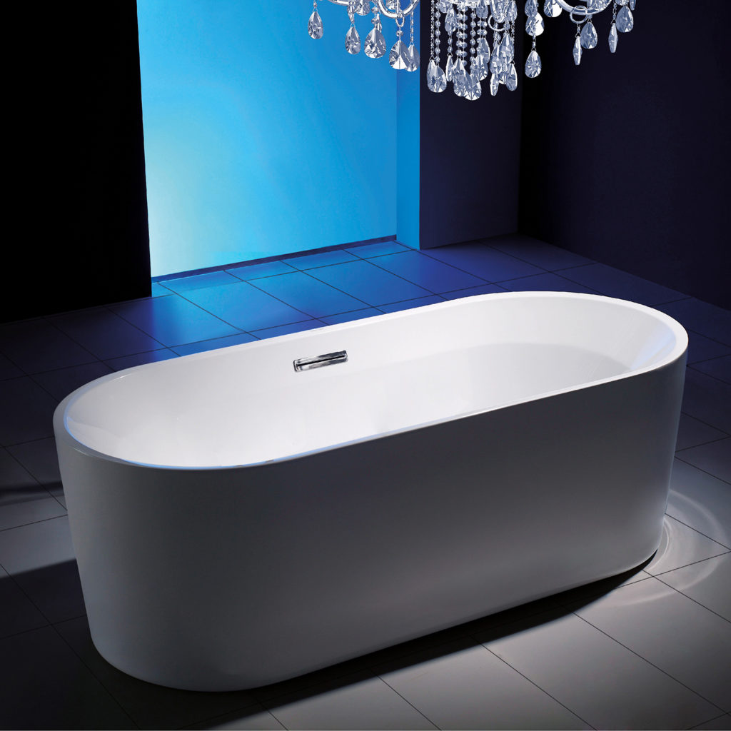 Sanipro Sienna Slim Frittstående Badekar 170 cm - Telerør AS