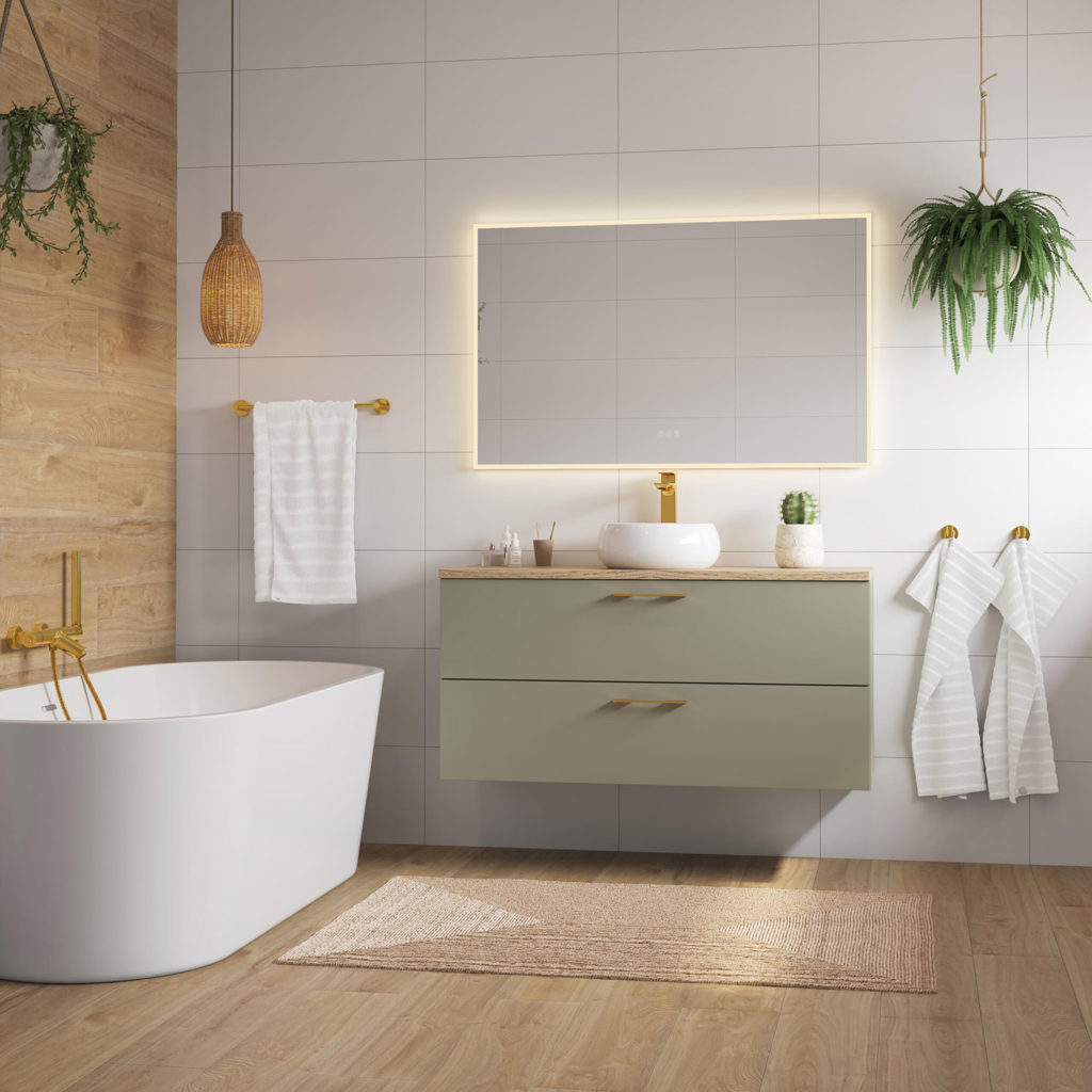 VikingBad Mie Trend Servantskap - Oliven - Telerør AS